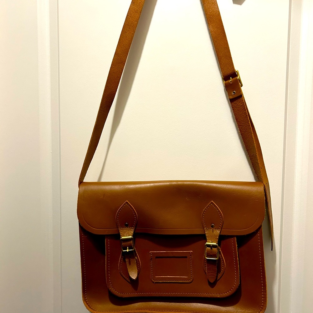 2014 Cambridge Satchel Brown Tan Leather Messenger Bag - Gem